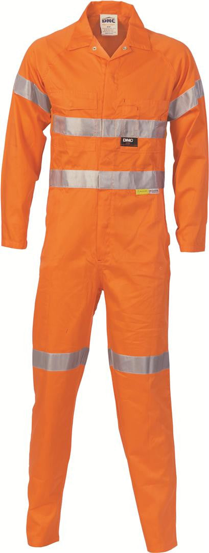 DNC HiVis Cotton Coverall with 3M 8910 R/Tape (3854) – allworkwear